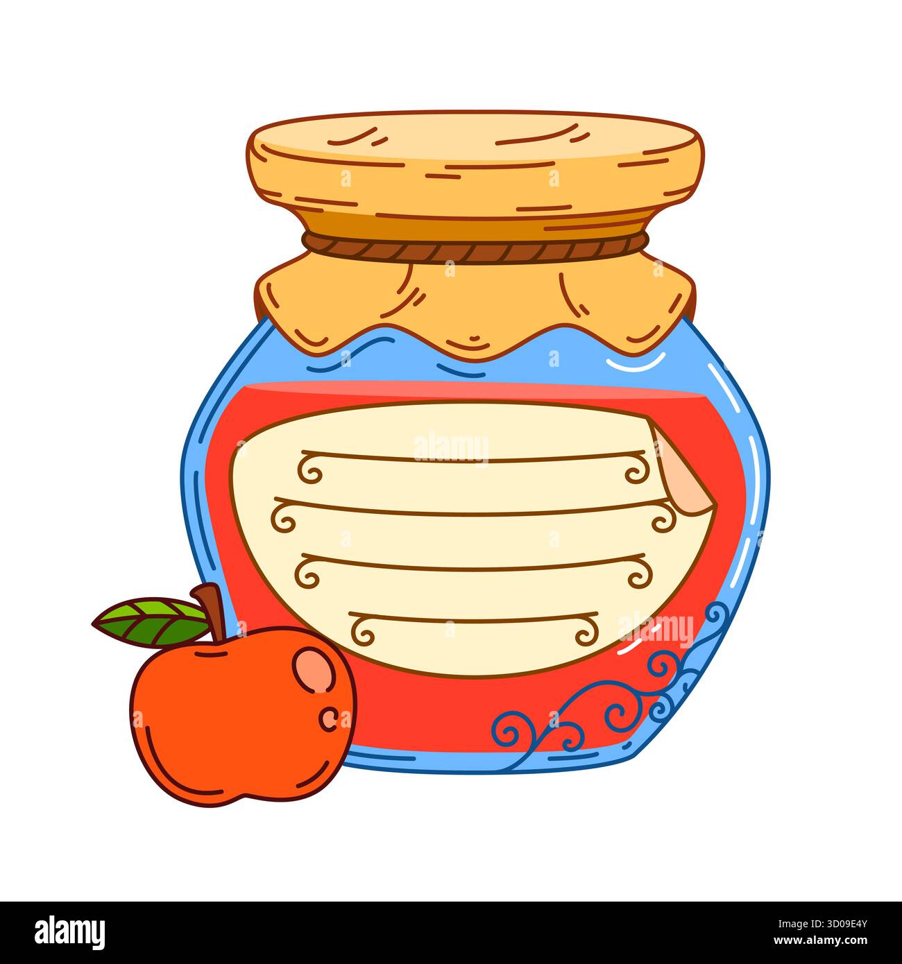 Empty glass fruit jam Stock Vector Images - Alamy