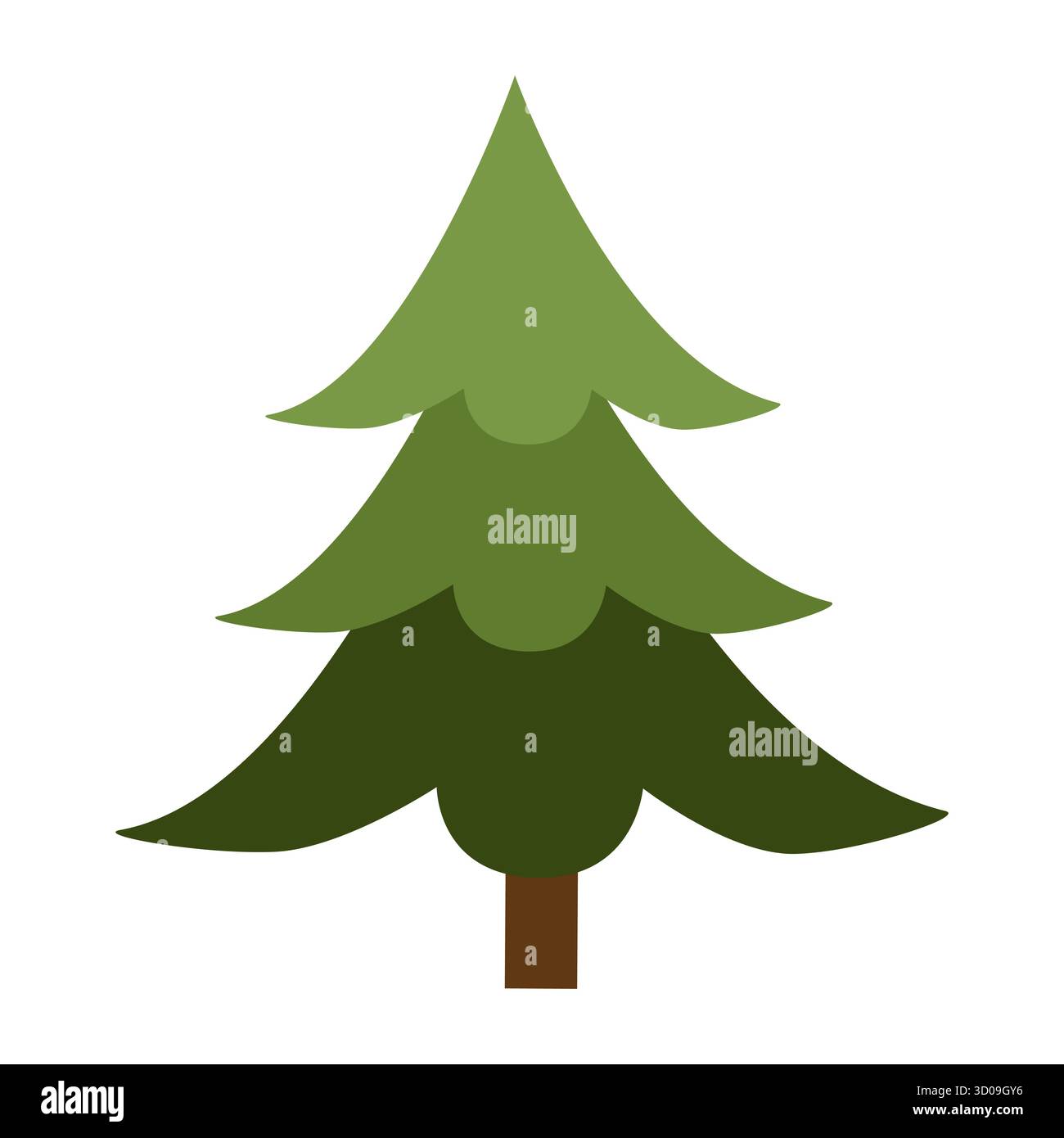 Flat cartoon style tree hi-res stock photography and images - Alamy