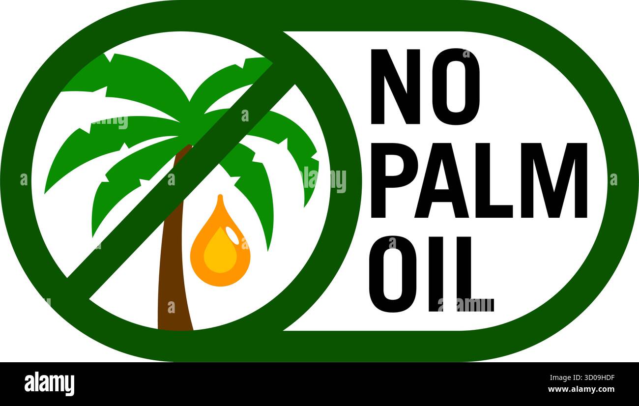 No palm oil label on food packaging Stock Vector Images - Alamy