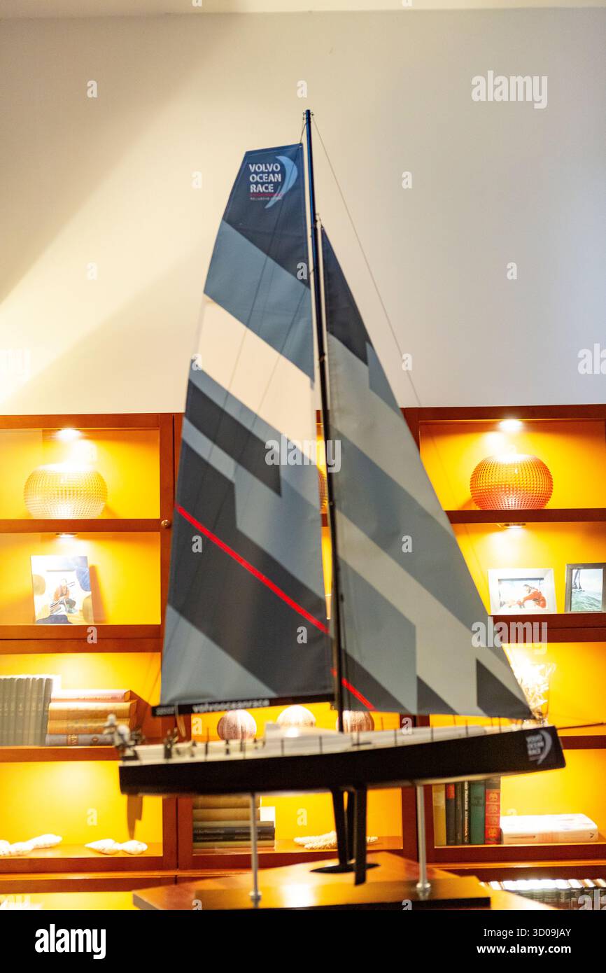Miniature sail boat interior design in Dutch hotel with break out space ...