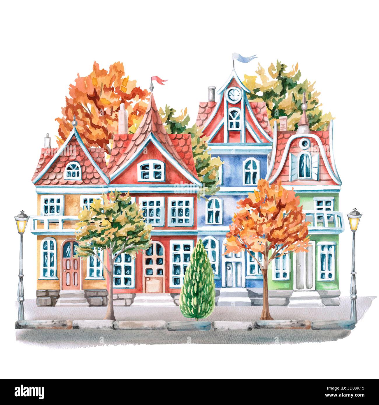 Street buildings balcony Cut Out Stock Images & Pictures - Alamy