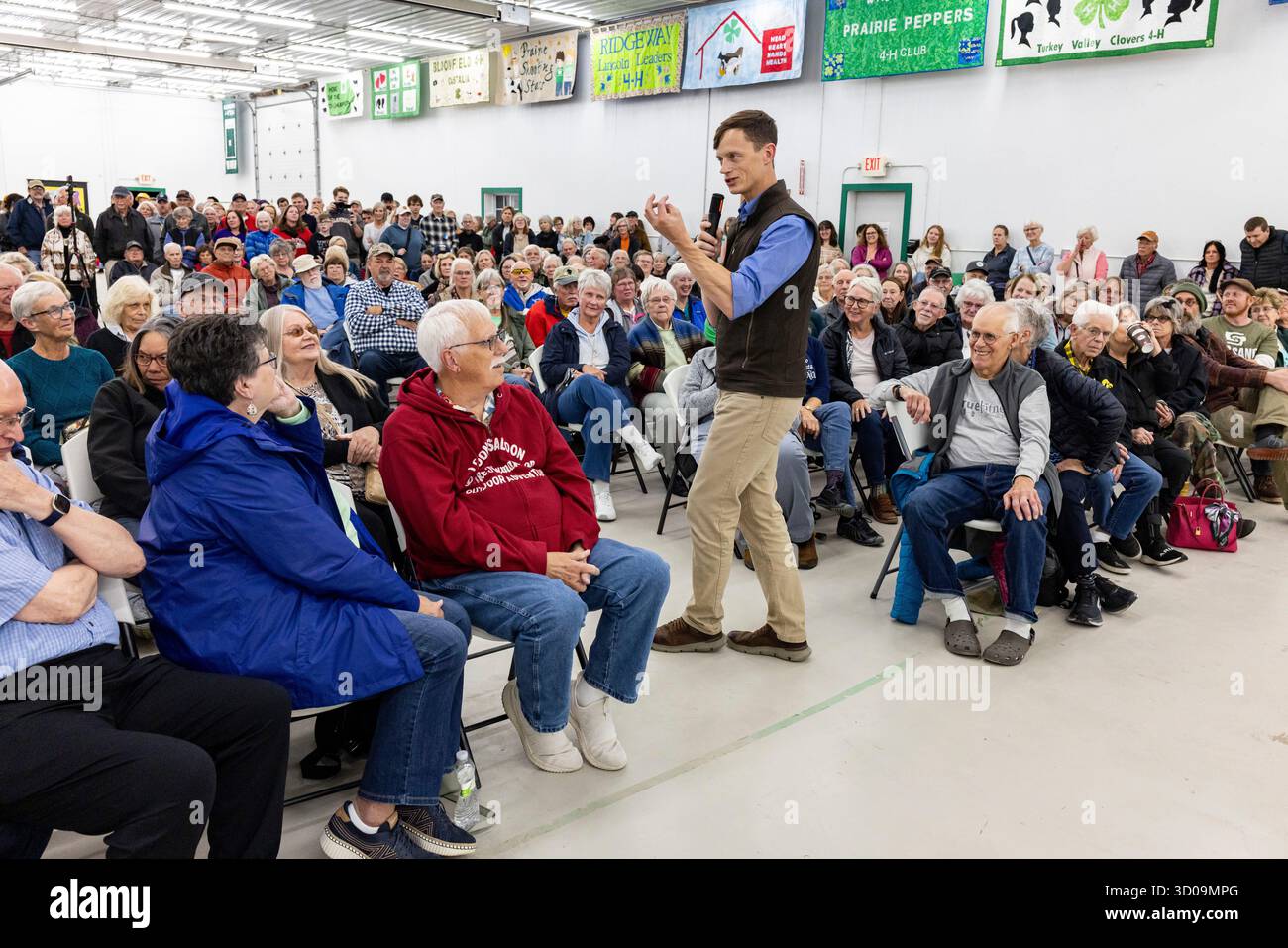 Iowa State Auditor Rob Sand speaks during a town hall event in his ...