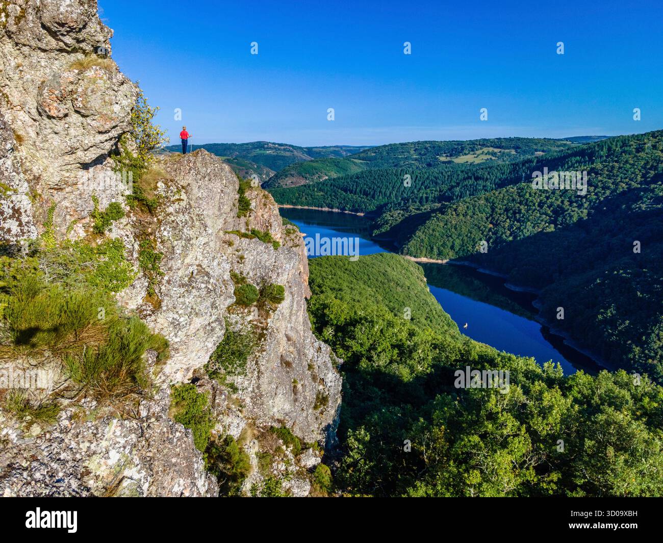 France, Cantal, Paulhenc, the Gorges de la Truyere (Truyere river ...
