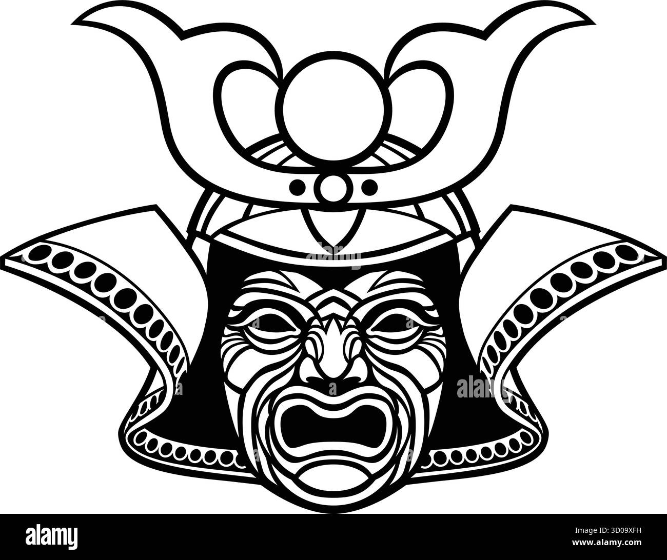 Line drawing mask hi-res stock photography and images - Alamy