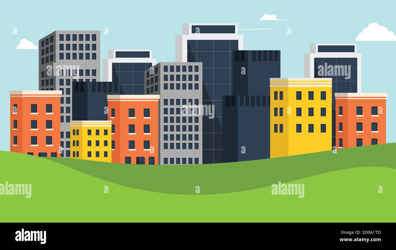 Green hills under blue Stock Vector Images - Alamy