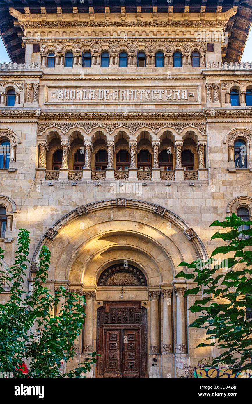 Romania, Bucharest, historic center, Ion Mincu University of ...