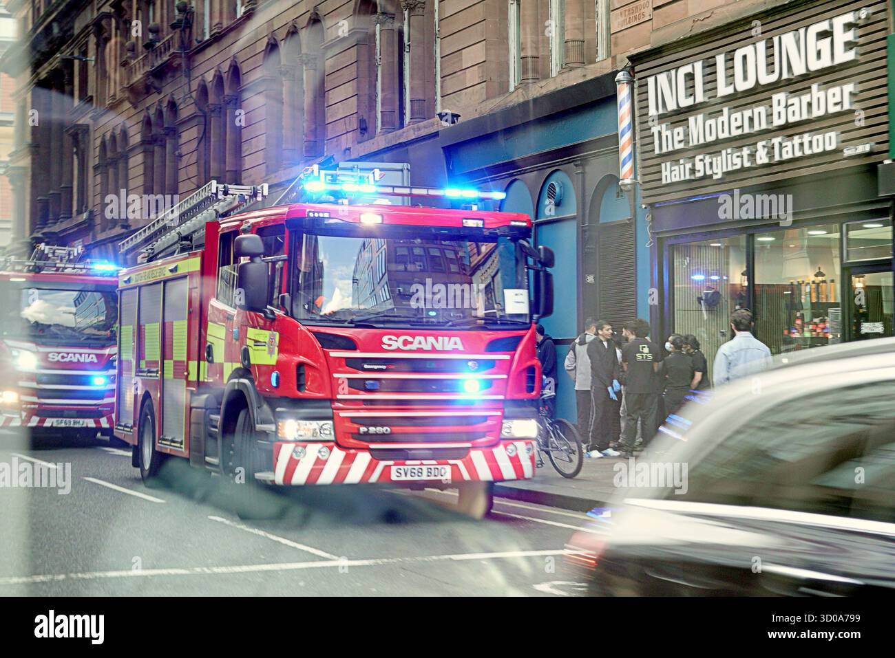 Glasgow, Scotland, UK. 22nd October, 2025. Refugee hotel this afternoon ...