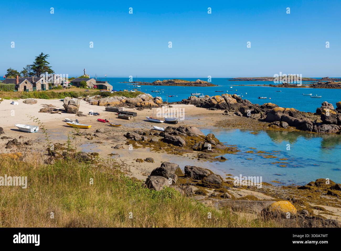 France, Manche, Granville, Chausey islands, Grand Island, Blainvillais ...