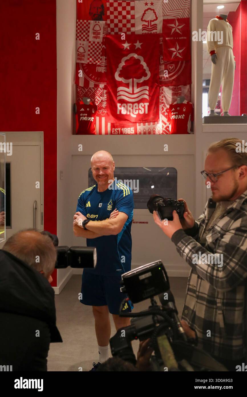 Nottingham Forest Manager Sean Dyche is unveiled to the media as the ...
