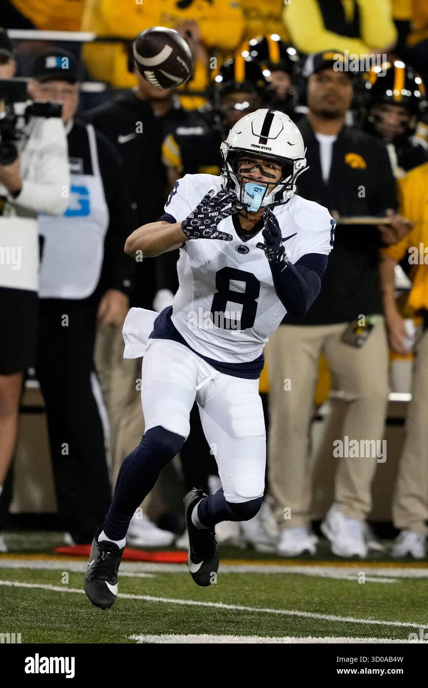 Penn State wide receiver Trebor Pena catches a pass during the first ...