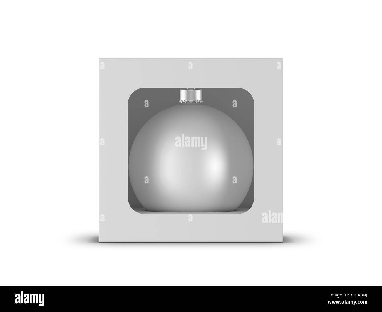 Christmas ball in the gift box packaging, 3d rendering Stock Photo - Alamy