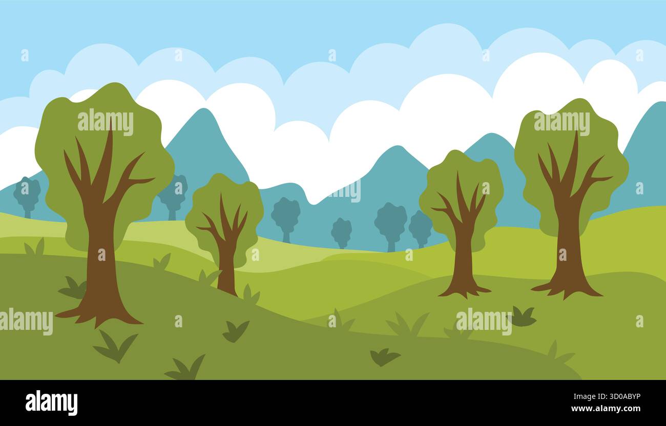 Daylight travel scene Stock Vector Images - Alamy