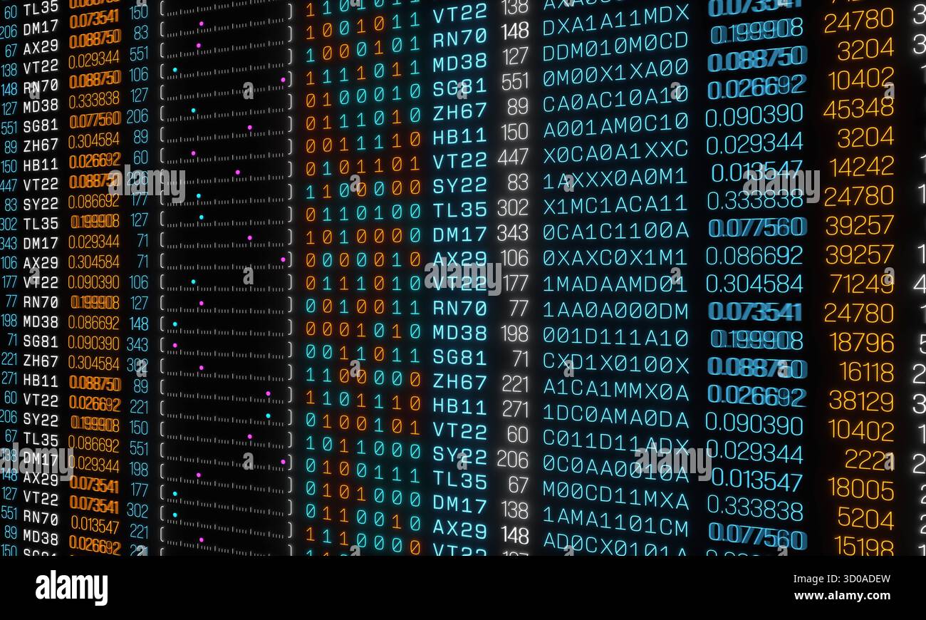 Big data, interface, binary code, encryption machine code. Big data ...