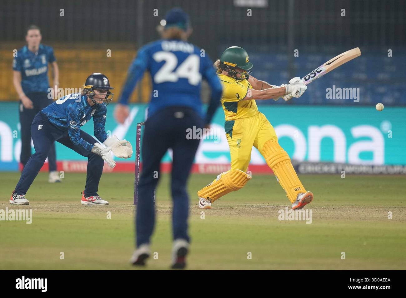 Australia's Ashleigh Gardner plays a shot during the ICC Women's ...