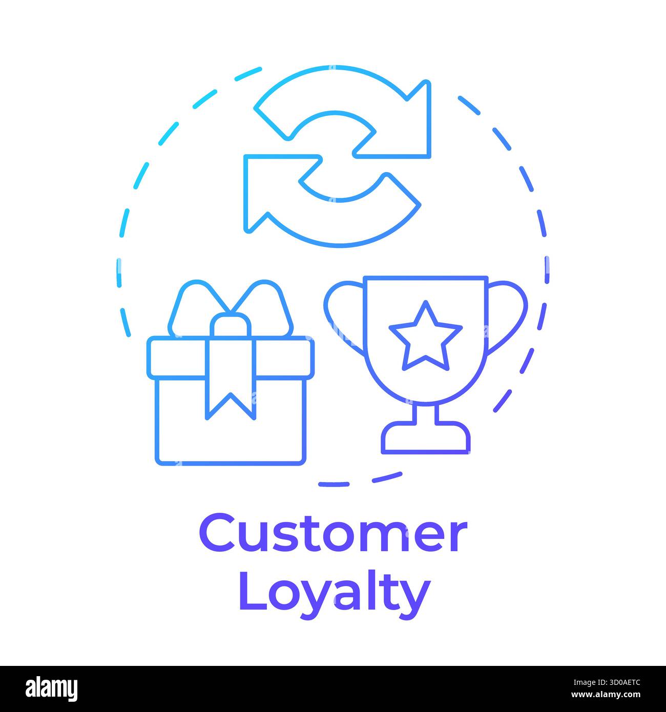 Customer loyalty blue gradient concept icon Stock Vector Image & Art ...