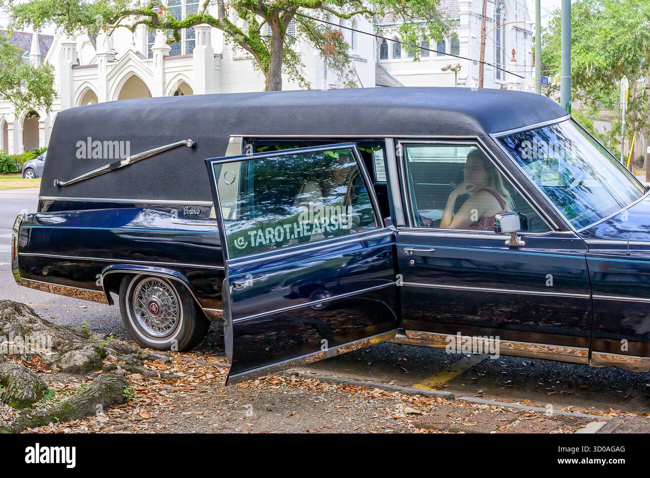 New Orleans, LA, USA - October 3, 2025: Exterior of Tarot Hearse, with ...