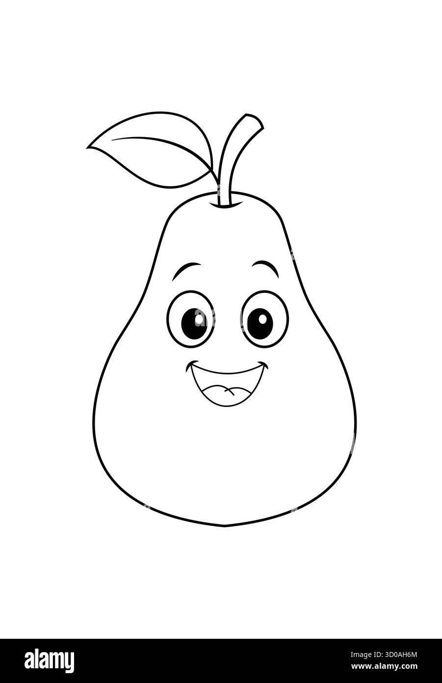 Pear coloring page Stock Vector Images - Alamy