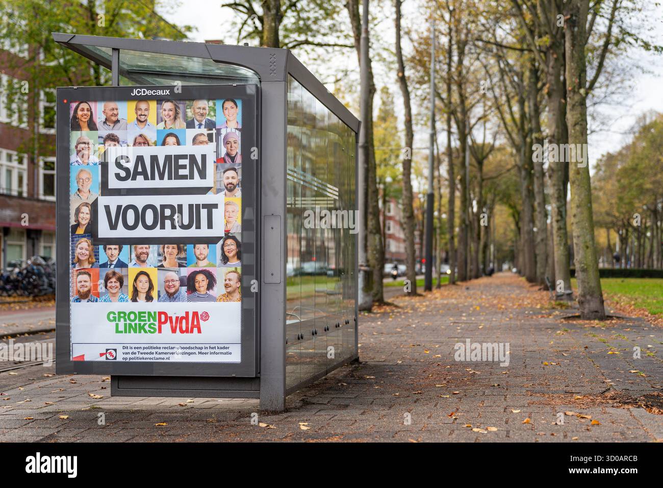 Amsterdam, The Netherlands, 22.10.2025, Election campaign banner of ...