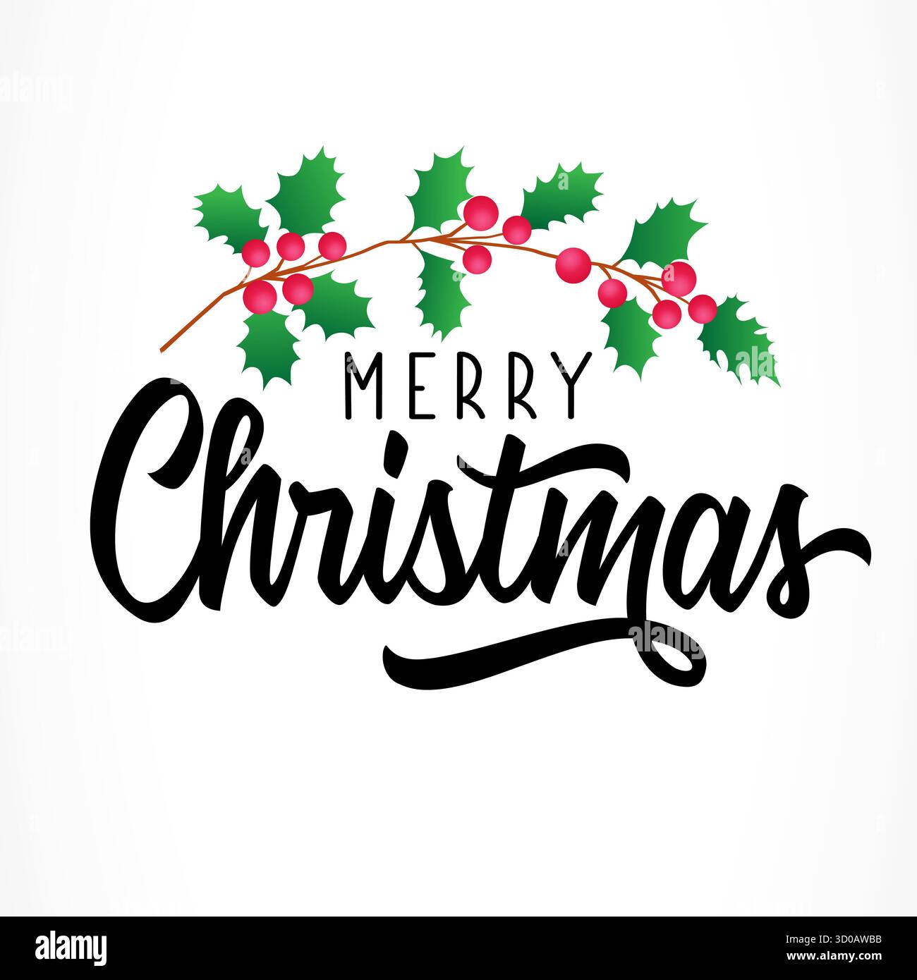 Modern christmas calligraphy Stock Vector Images - Alamy