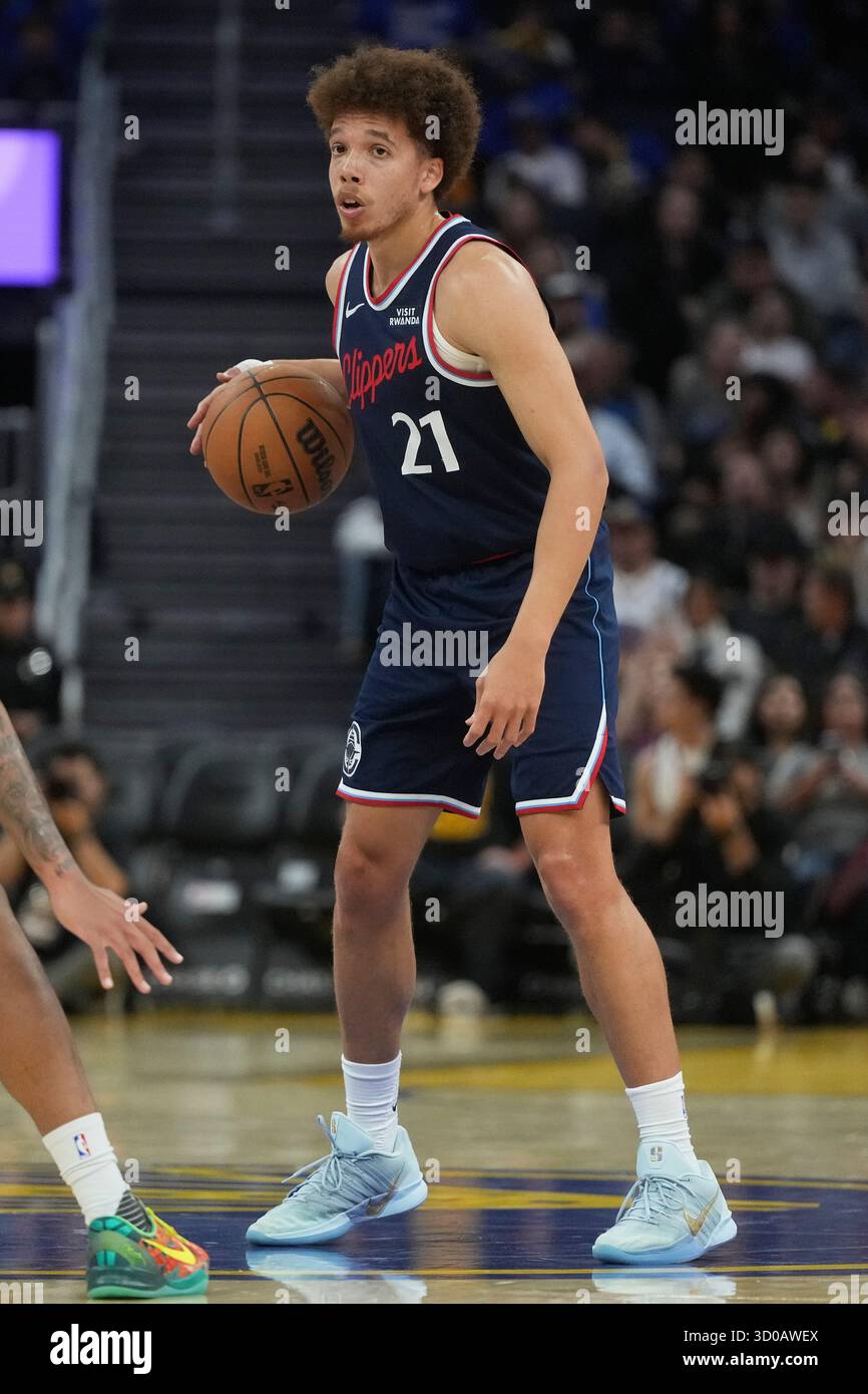 Los Angeles Clippers guard Jason Preston (21) during an NBA preseason ...