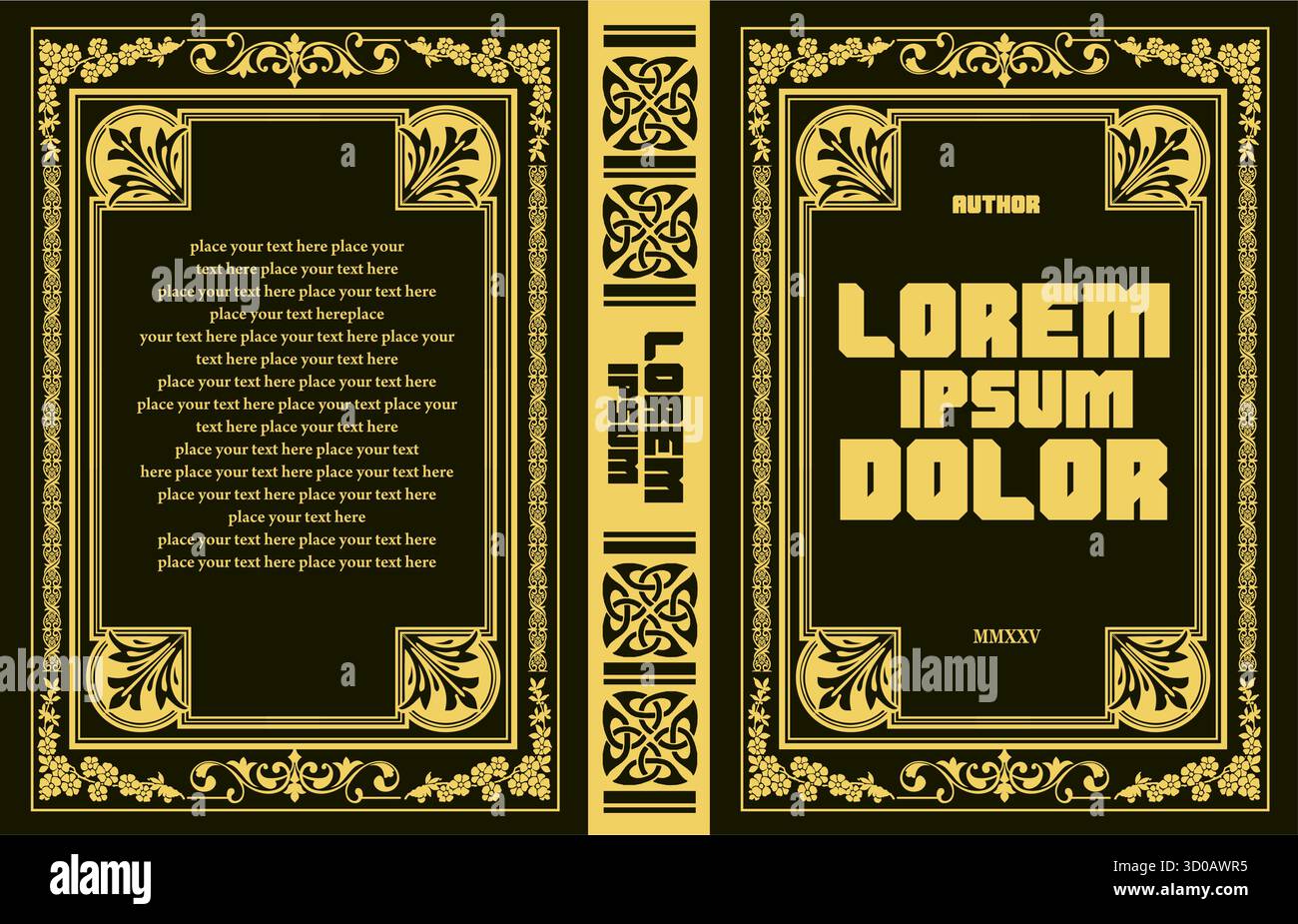 Mockup vintage book cover Stock Vector Images - Alamy