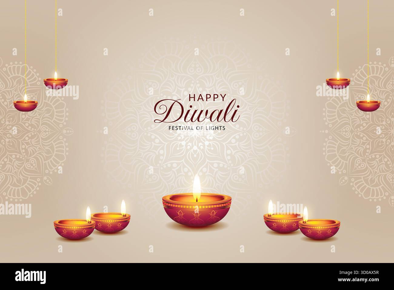 Diwali candle light festival Stock Vector Images - Alamy