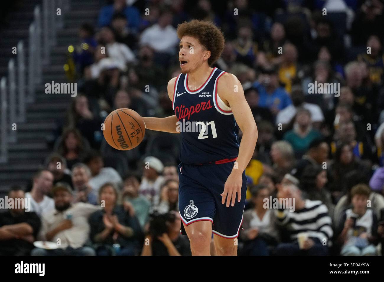 Los Angeles Clippers guard Jason Preston (21) during an NBA preseason ...