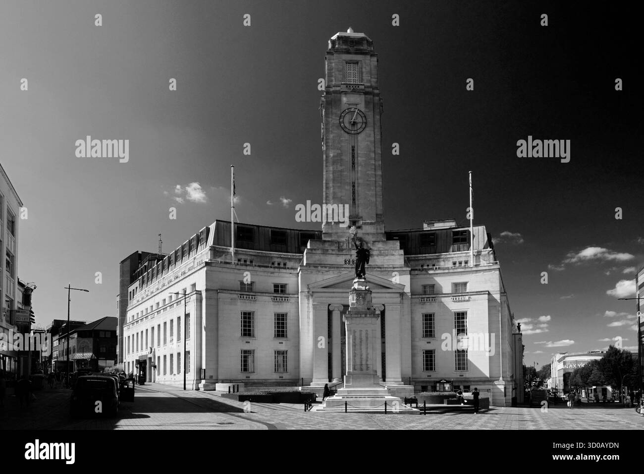 Summer view of the Town Council Building, Luton Town, Bedfordshire ...