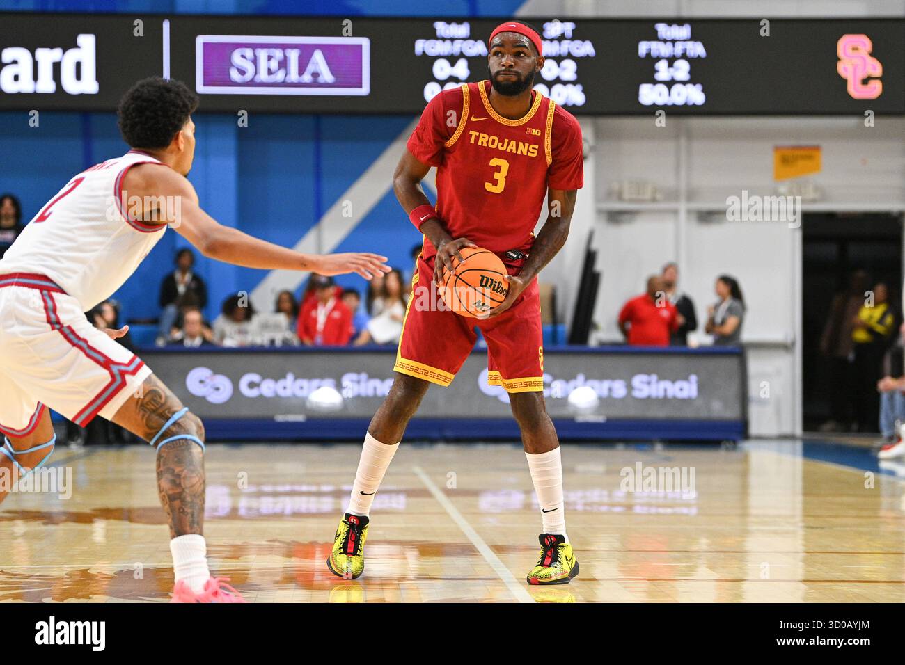 LOS ANGELES, CA - OCTOBER 18: USC Trojans forward Amarion Dickerson (3 ...