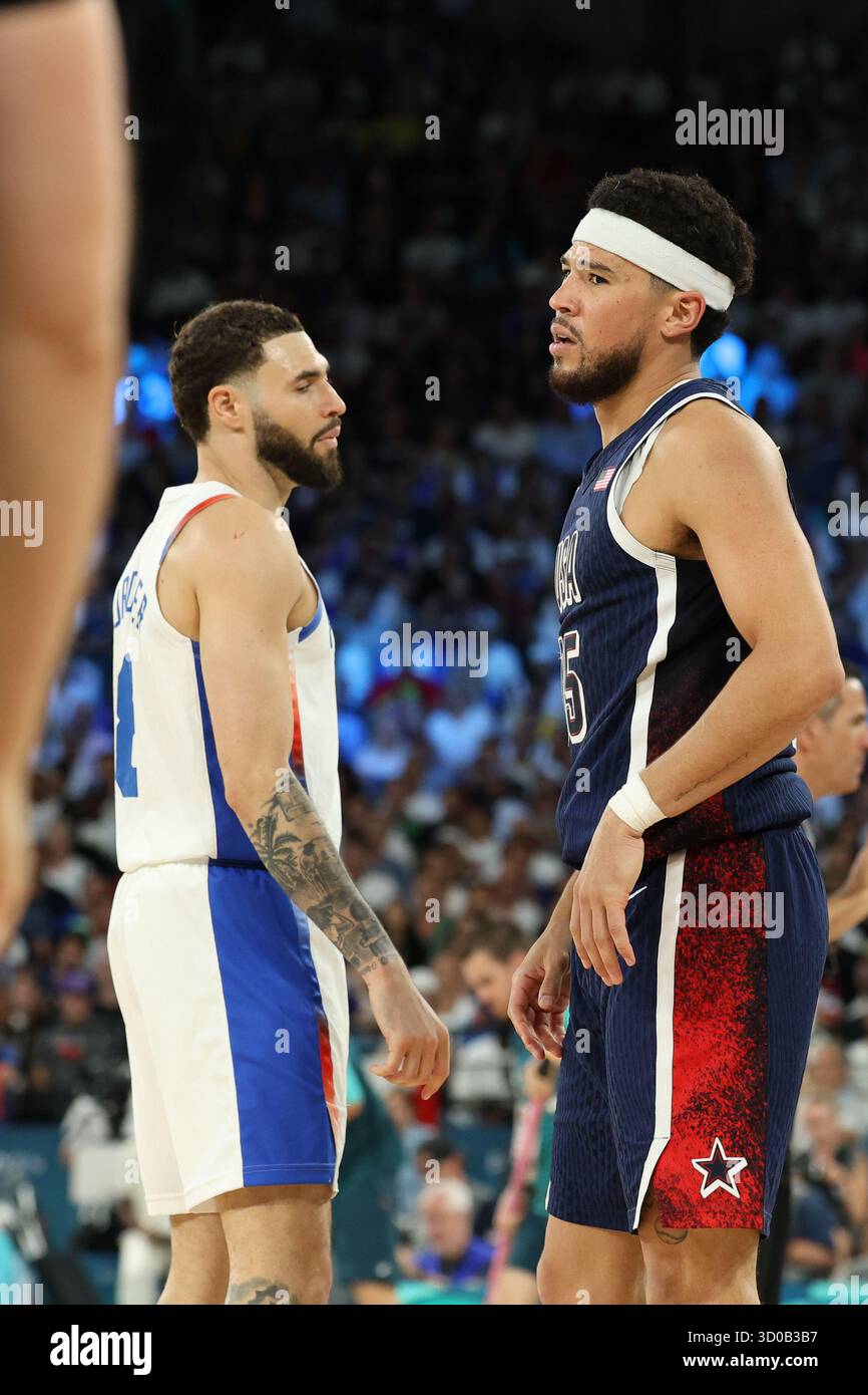 August 10th, 2024 - Paris, France: Devin Booker of USA in the ...