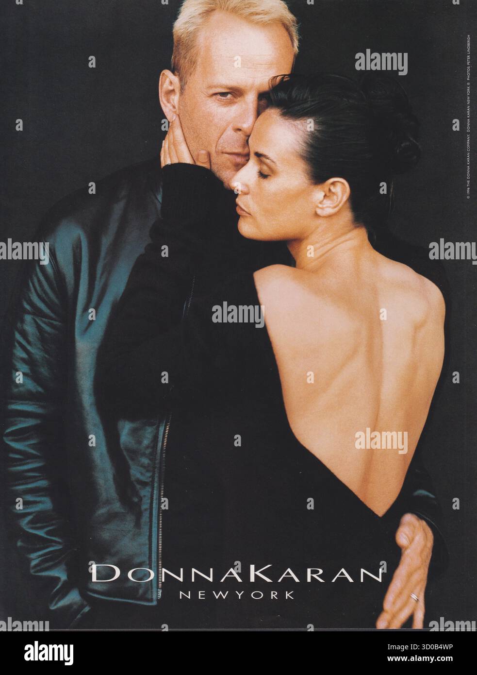 poster advertising Donna Karan New York fashion house with Bruce Willis ...