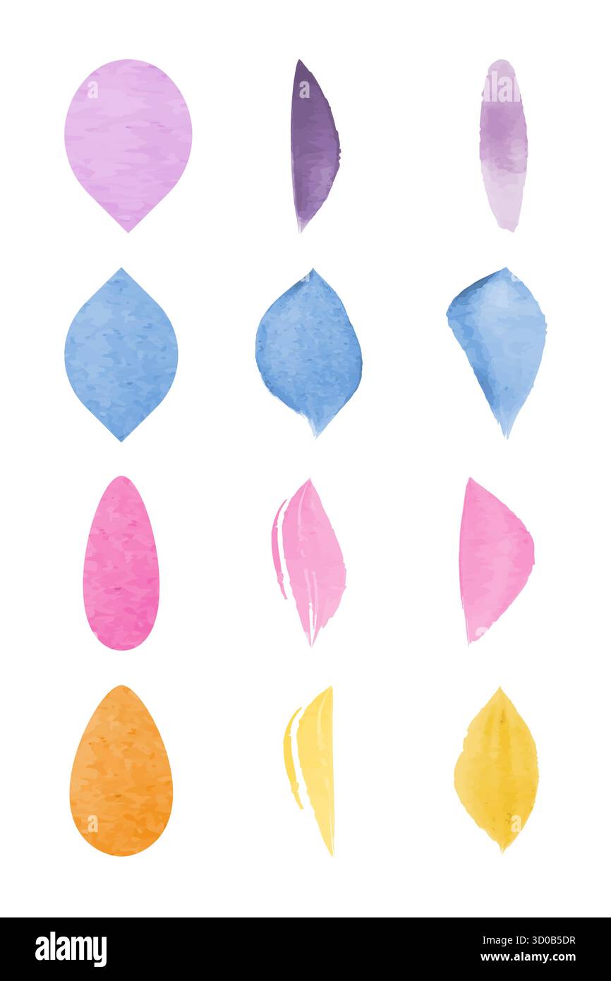 Floral elements in vibrant shades of pink Cut Out Stock Images ...