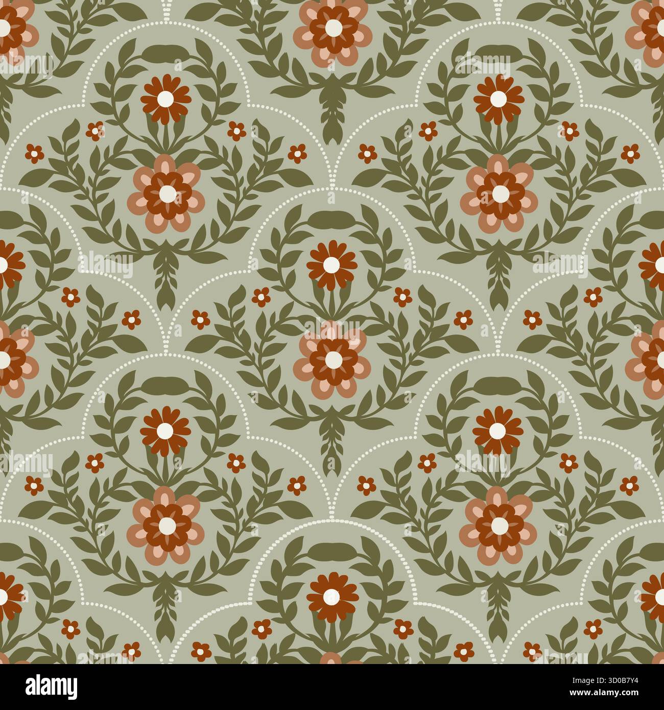Vintage Floral Trellis Repeat Pattern Stock Vector Image & Art - Alamy