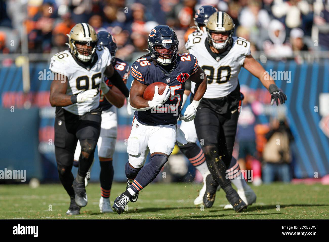 Chicago Bears running back Kyle Monangai (25) runs with the ball during ...