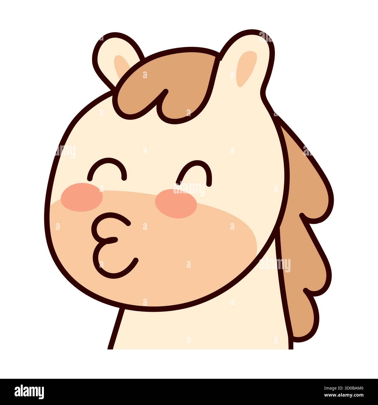 Happy cartoon horse with smiling expression Stock Vector Image & Art ...