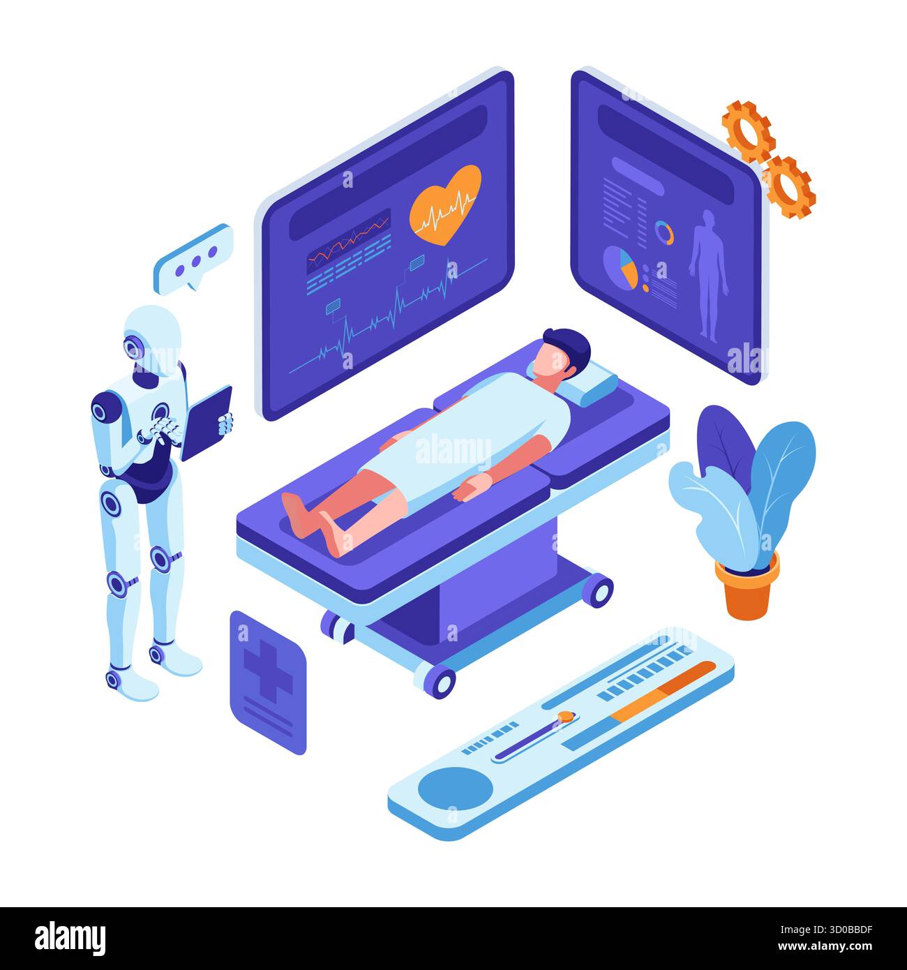 Ai data technology healthcare Cut Out Stock Images & Pictures - Alamy