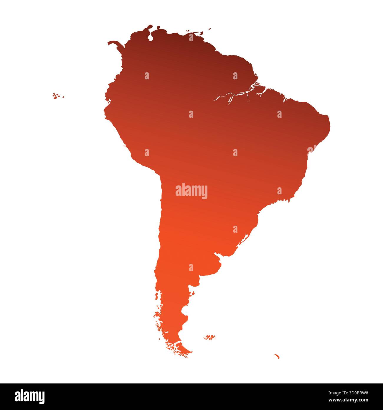 Map of South America, sign silhouette. World Map Globe. Vector ...