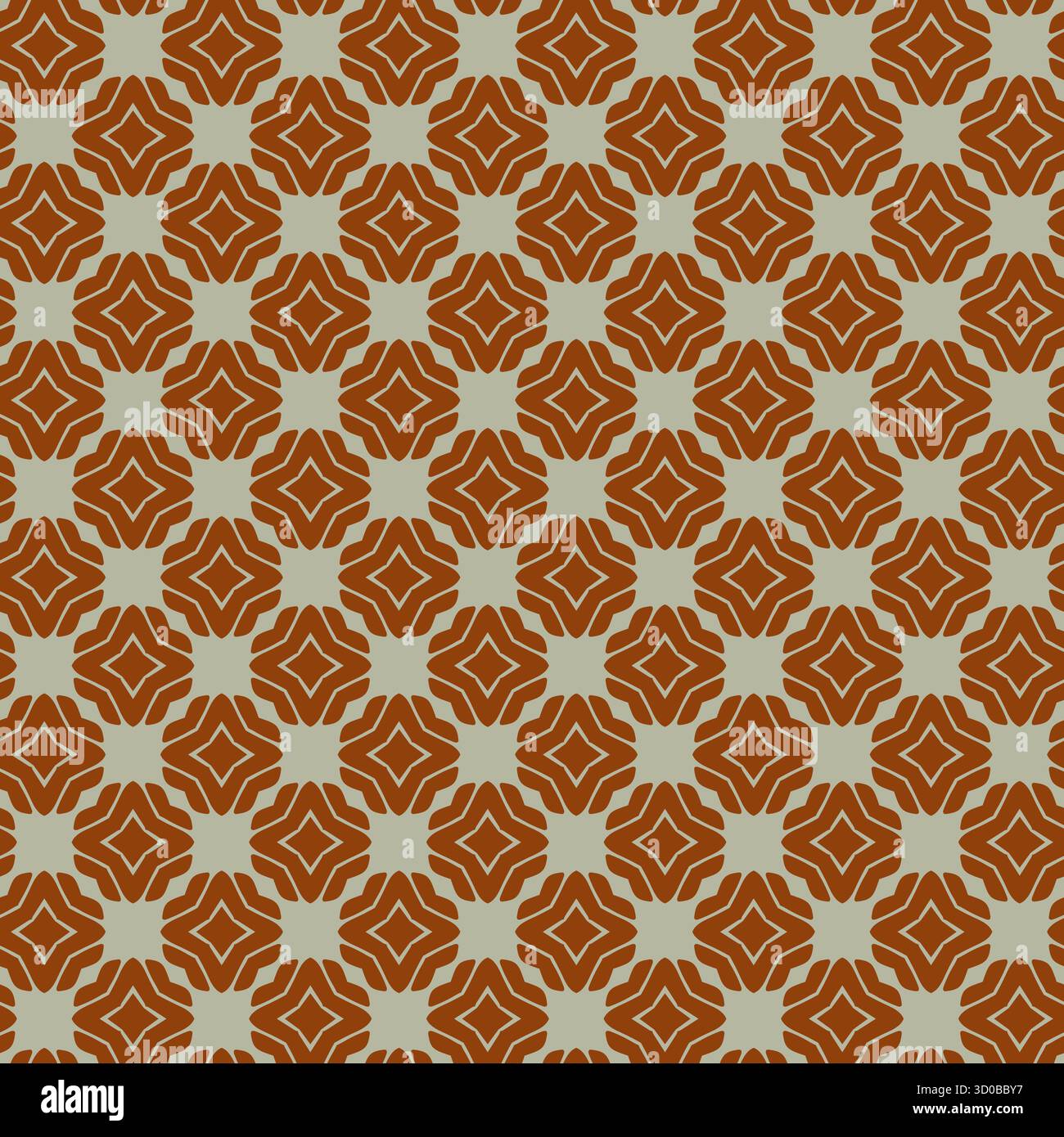 Terracotta Geometric Retro Tile Pattern Stock Vector Image & Art - Alamy