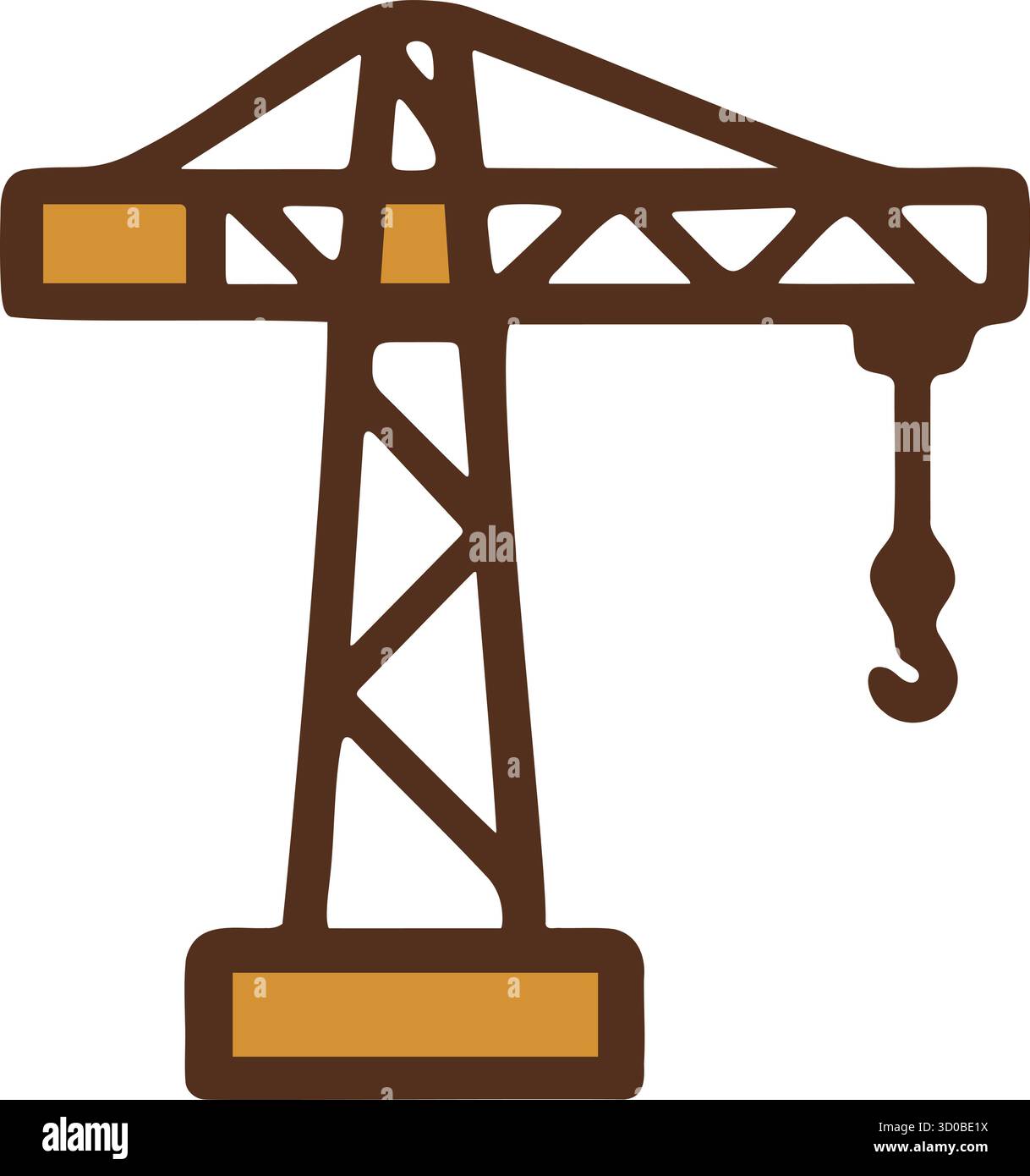 Hook boom lifting machinery Stock Vector Images - Alamy