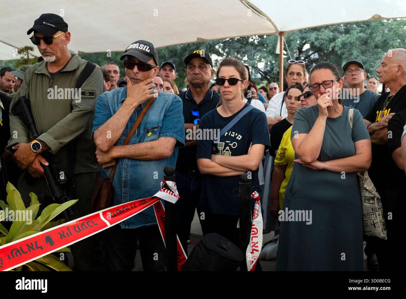 Member of the kibbutz, friends and soldiers attend the military funeral ...