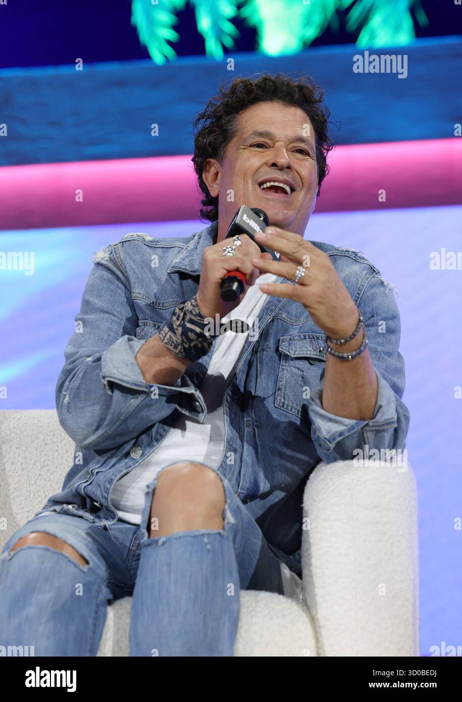 MIAMI BEACH, FL . OCT 22: Carlos Vives is seen during day 3 of ...