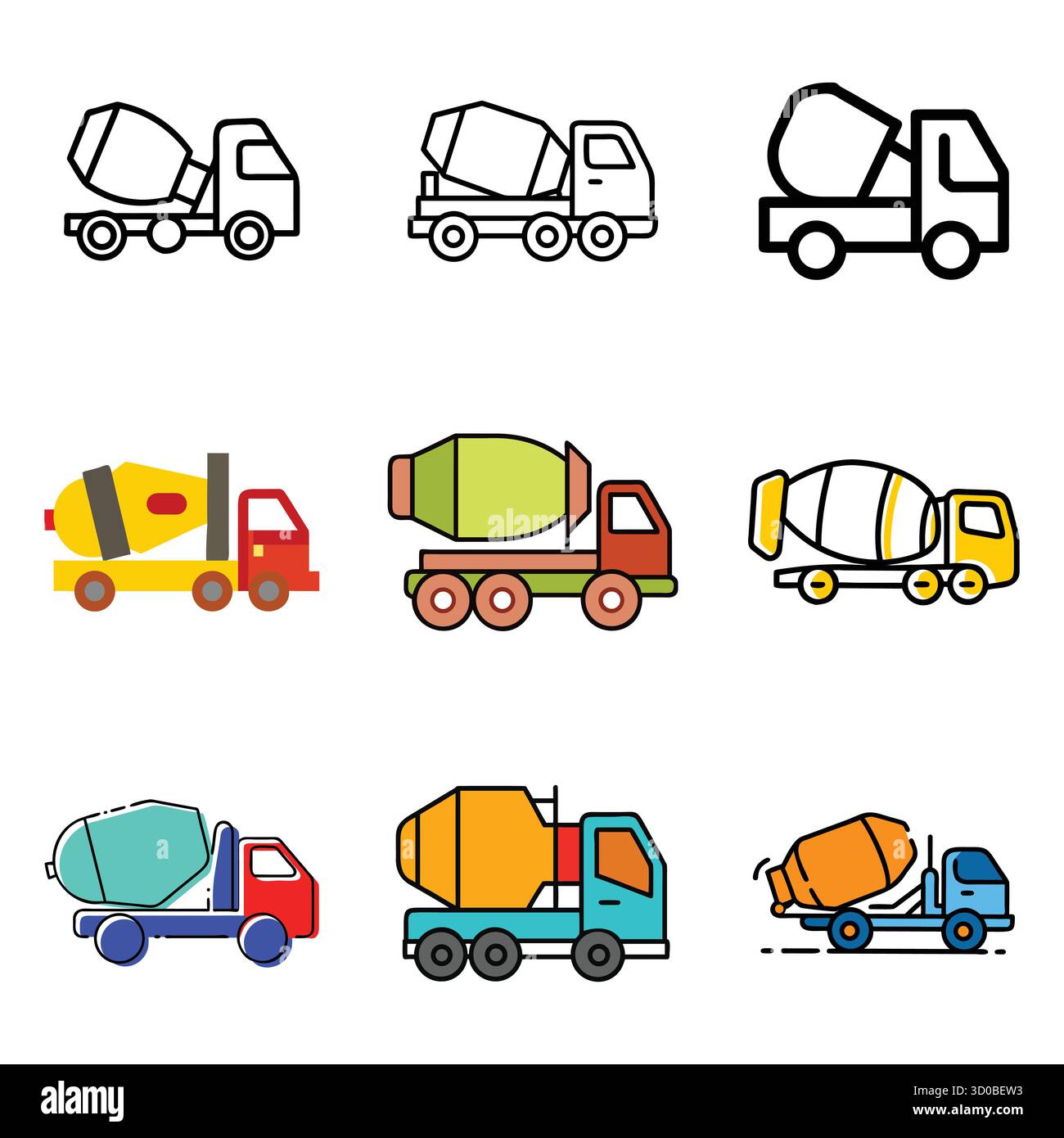 Cement concrete road line Cut Out Stock Images & Pictures - Alamy