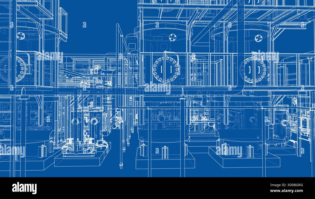 Industrial Blueprint Design. Vector Stock Vector Image & Art - Alamy