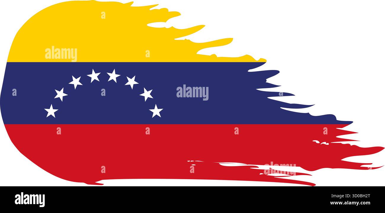 Venezuela comet flag fly, grunge brush vector Stock Vector Image & Art ...