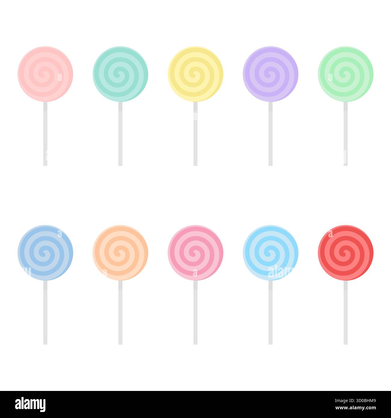 Massive bundle of cute vector candy icons and illustrations, featuring ...