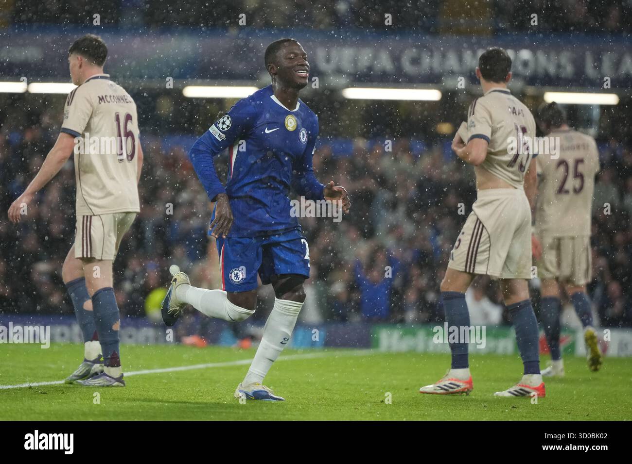 Chelsea's Moises Caicedo celebrates after scoring during the UEFA ...