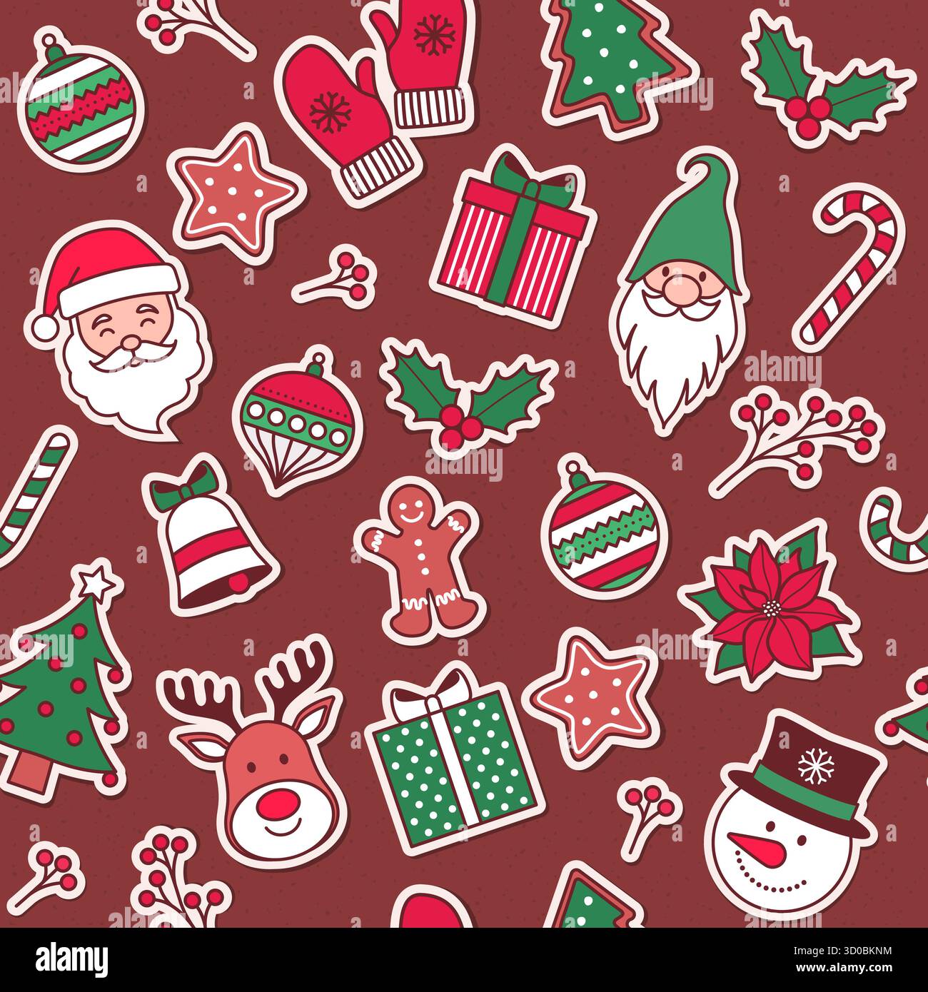 Festive gingerbread christmas decorations Stock Vector Images - Alamy