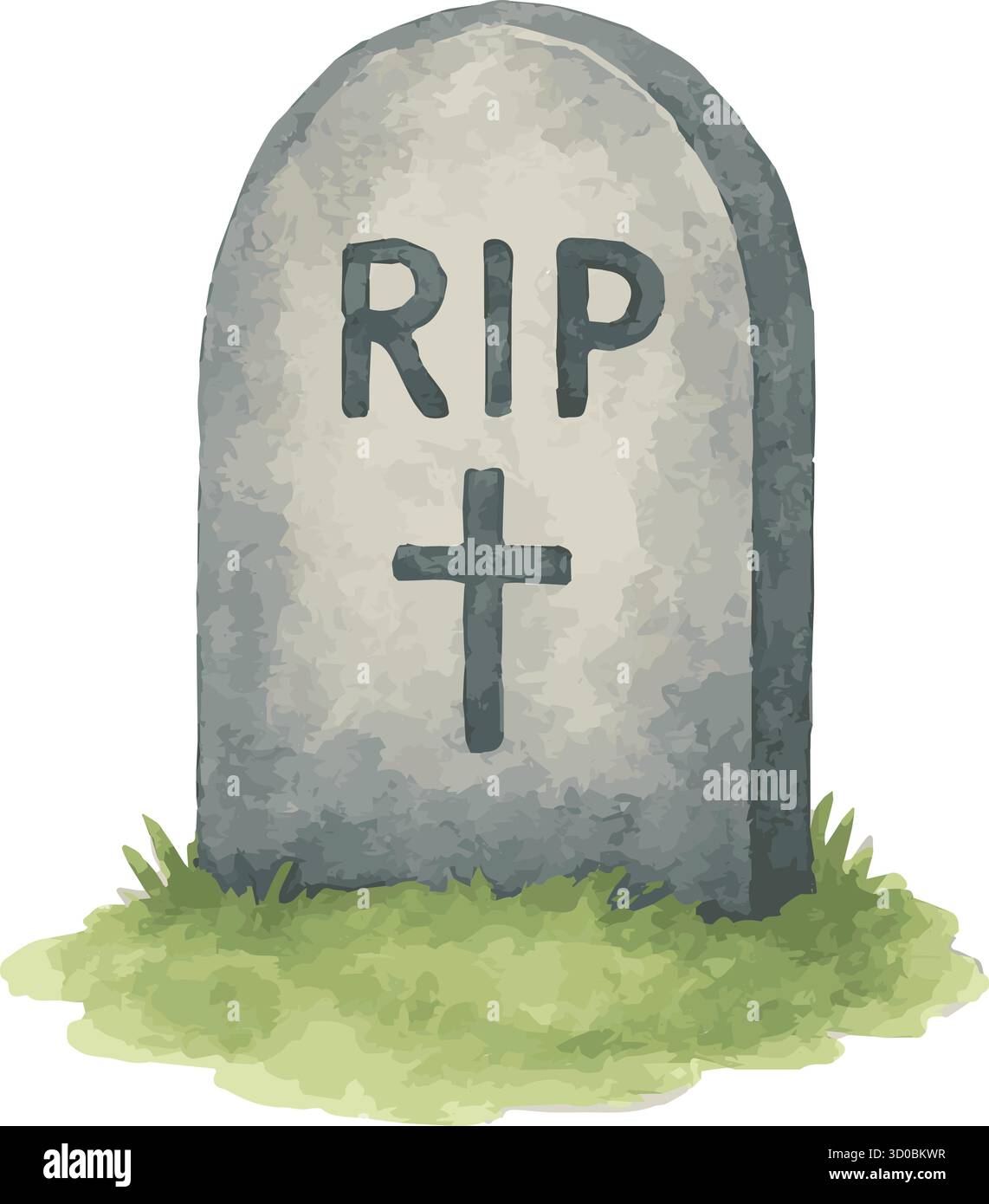 Mourning at a grave Stock Vector Images - Alamy
