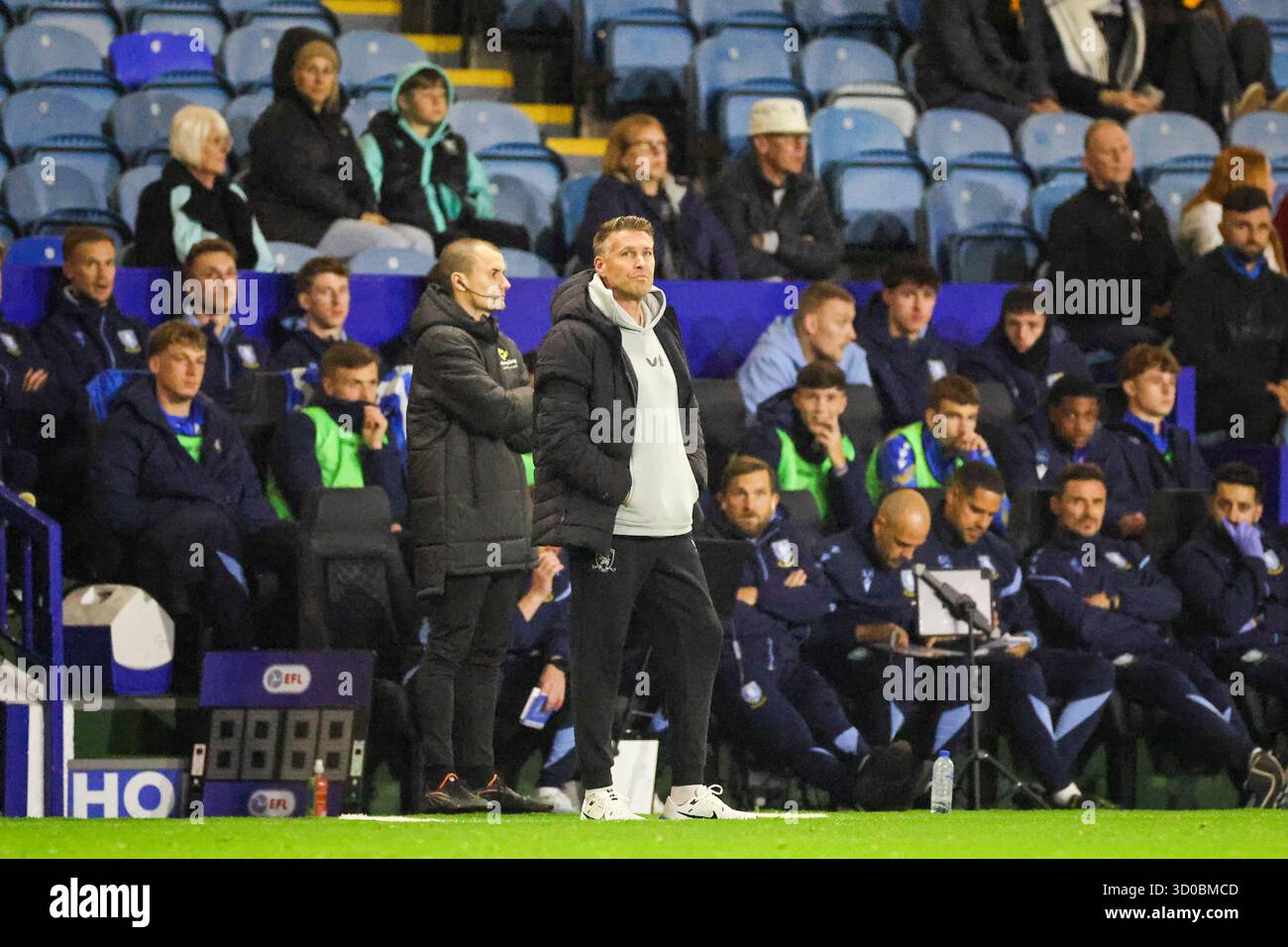 Sheffield, UK. 22nd Oct, 2025. Middlesbrough Manager Rob Edwards during ...