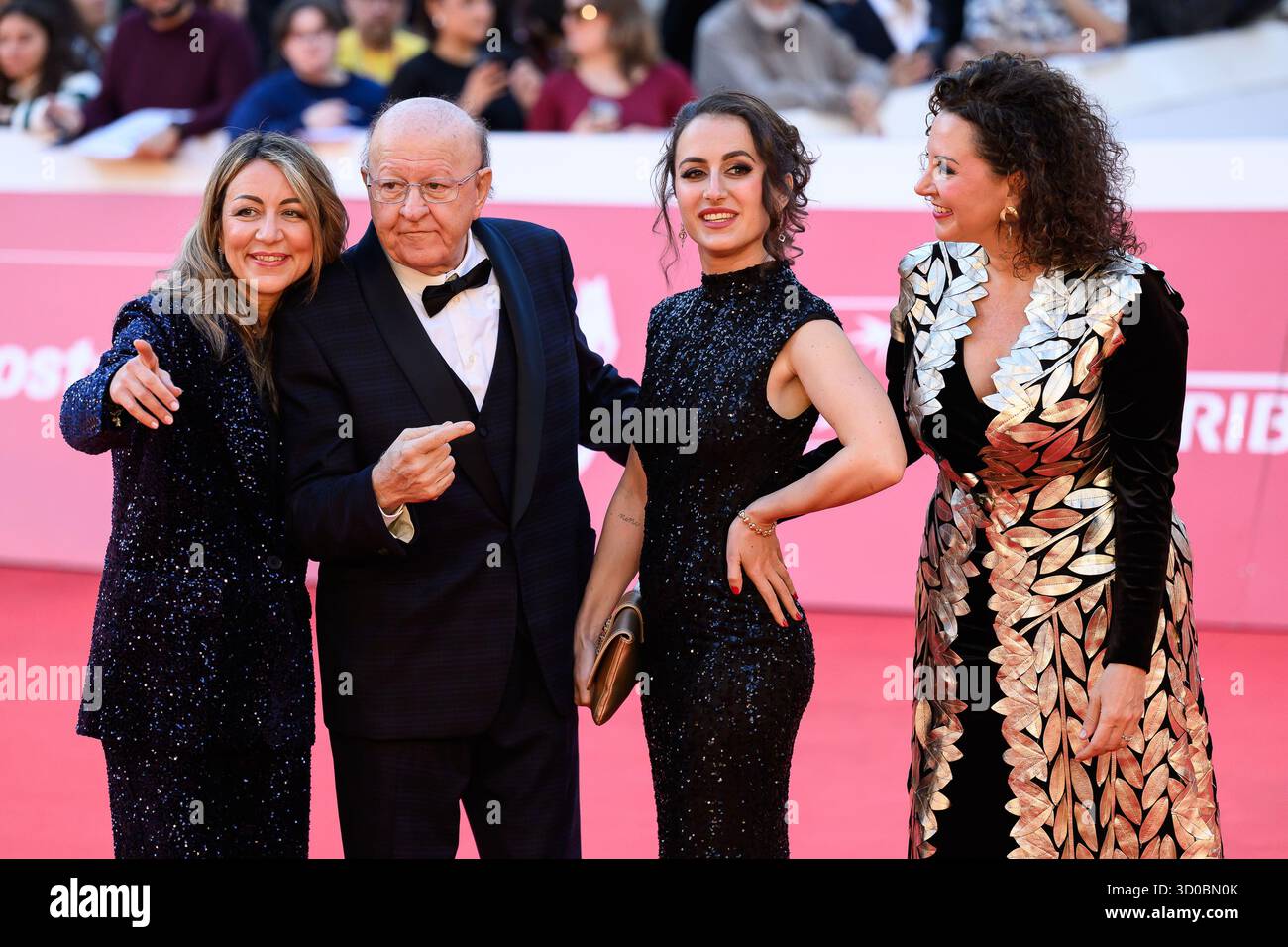 Marta Boldi, Massimo Boldi, Micaela Boldi and Manuela Boldi attend the ...